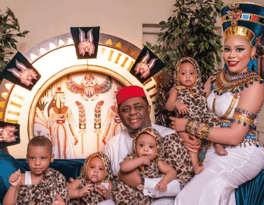 Fani-Kayode's Wife, Precious Chikwendu Celebrates Birthday With Her Triplet