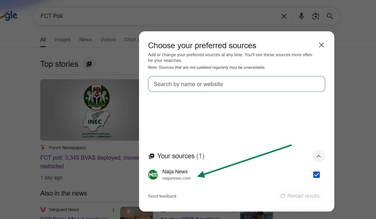 Top Stories: How To Make Naija News Your Preferred Source On Google