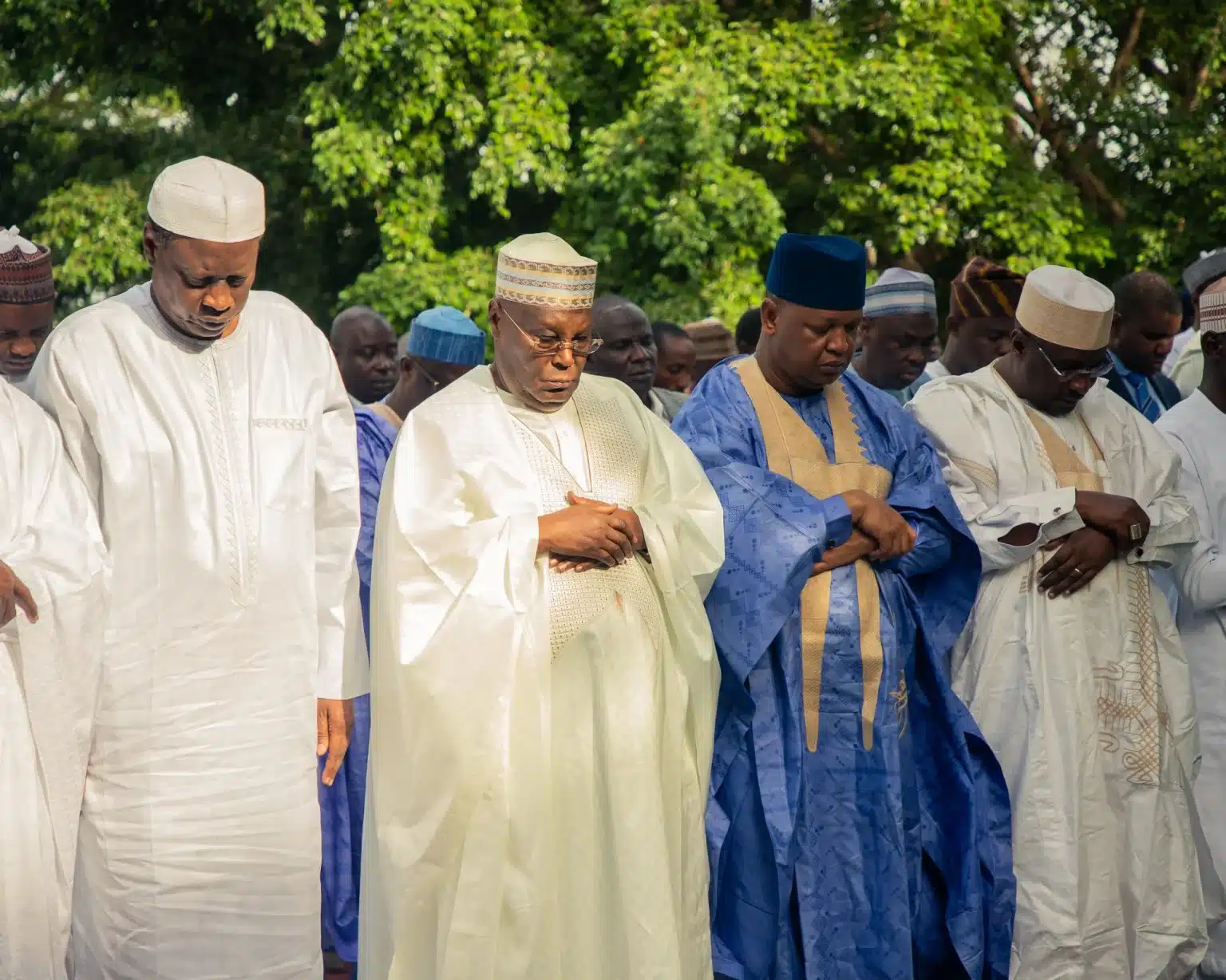 Atiku Joins Muslim Faithful In Abuja Eid Prayers [Photos]