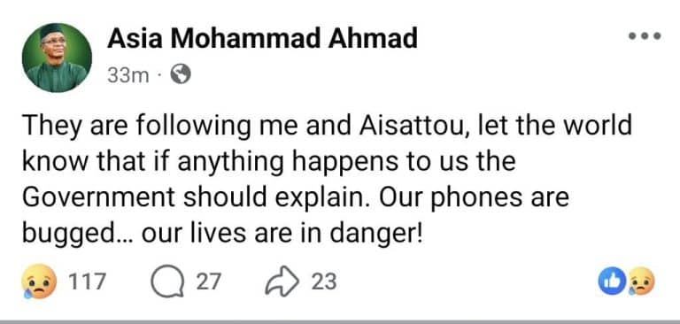 “They are following me and Aisattou" - El-Rufai’s wife, Asia accuses FG ...